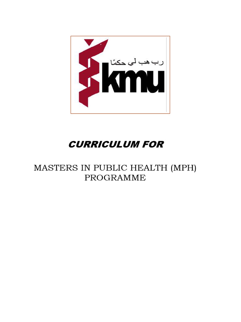 MPH (Genaral NCD MCH) Curriculum | PDF | Public Health | Epidemiology