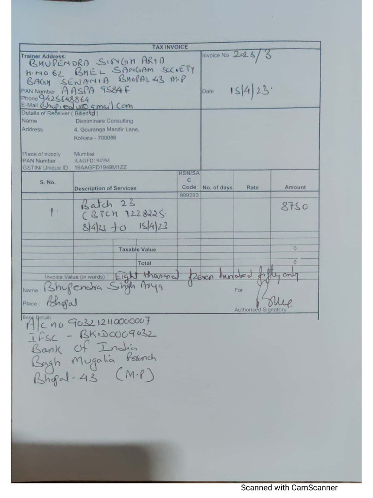 Batch 23 Invoice - 1 | PDF