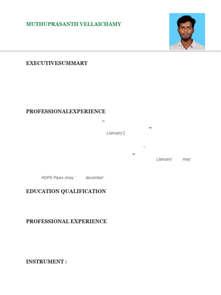 MUTHU PRASANTH VELLAICHAMY RESUME | PDF | Concrete | Computer Aided Design