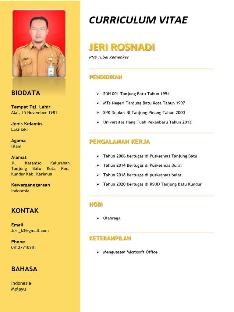 CV Peneliti-Jeri Rosnadi | PDF