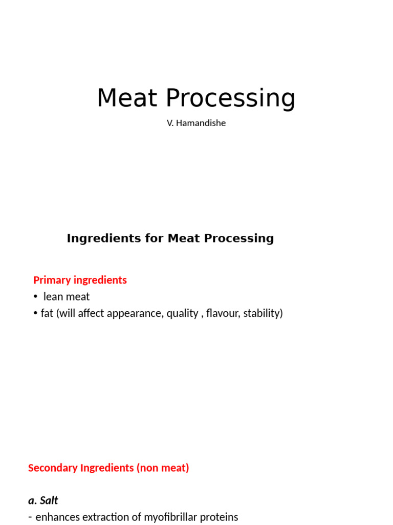 Ingredients Used in Processing 2023 | PDF | Curing (Food Preservation ...
