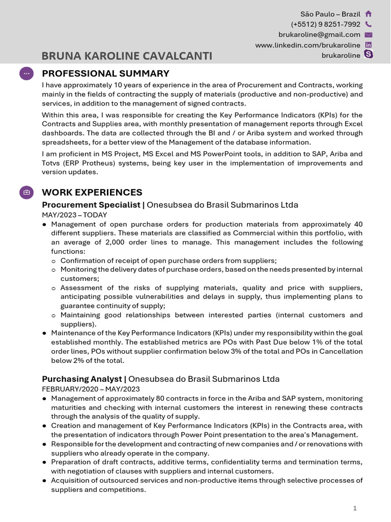 Bruna Karoline Cavalcanti 2024 - English | PDF | Supply Chain | Point Of Sale