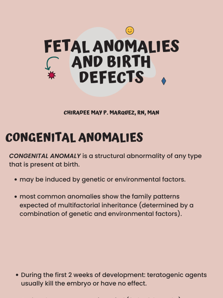 Understanding Fetal Anomalies and Defects | PDF | Genetic Disorder ...
