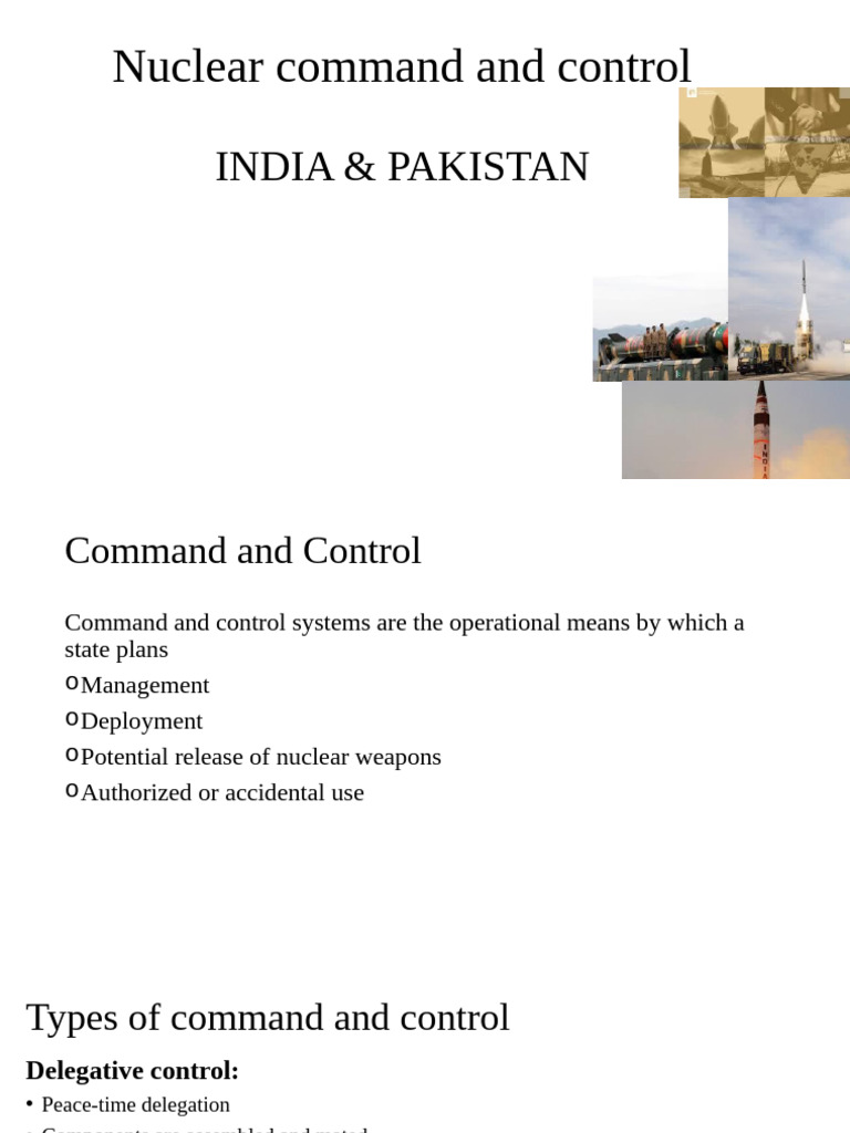 India-Pakistan Nuclear Command Control | PDF | International Security ...