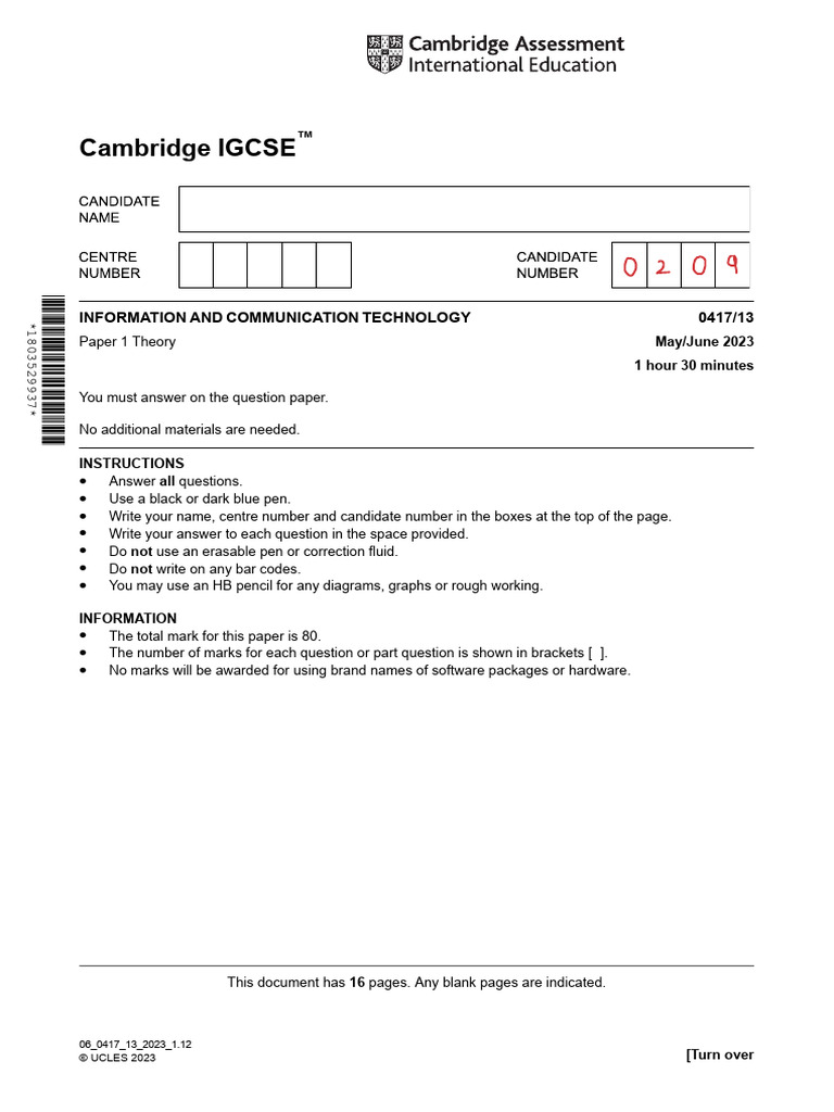 CIE IGCSE 0580 - 2019 Hardest Questions Compilation | PDF | Smartphone | Point Of Sale