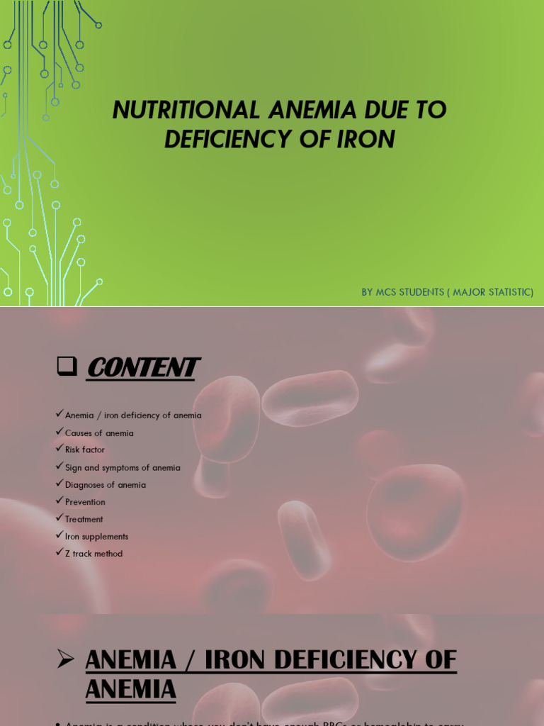 Iron Deficiency Anemia: Causes, Symptoms, and Treatment | PDF | Anemia ...
