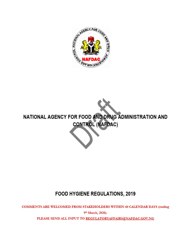 Food Hygiene Regulations 2019 | PDF | Food Safety | Drinking Water