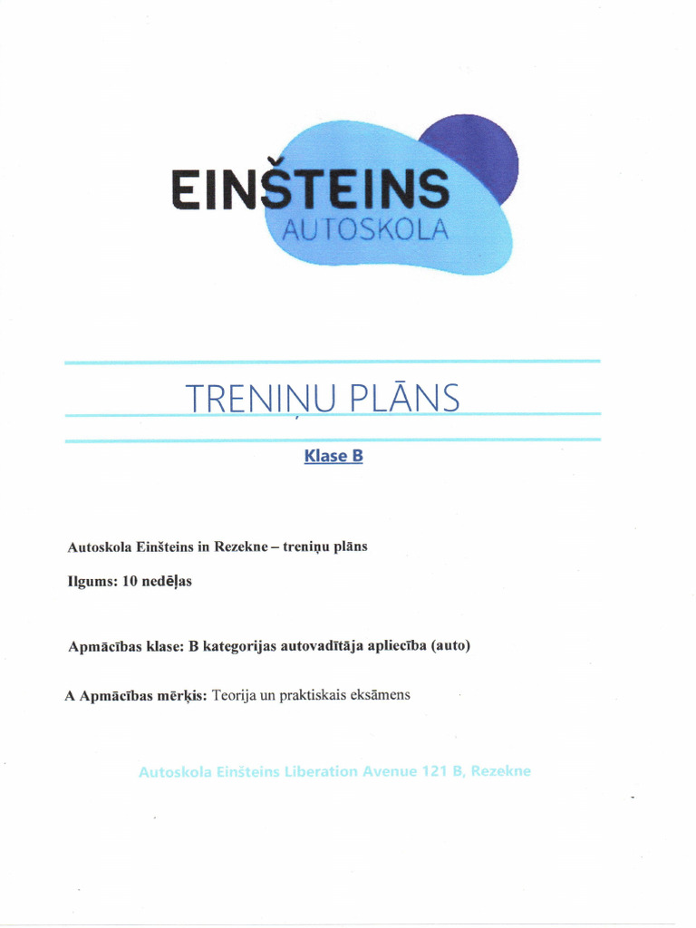 Sačkovskis Genādijs Driving - Schedule | PDF