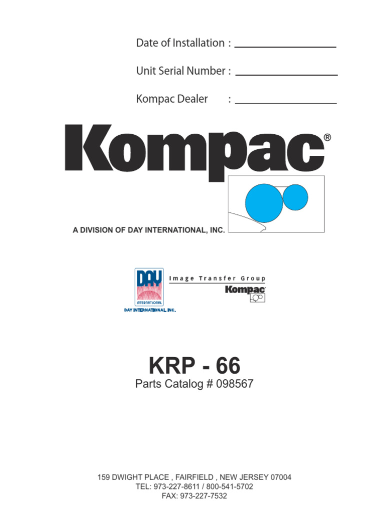 Kompac KRP-66 Parts Catalog | PDF