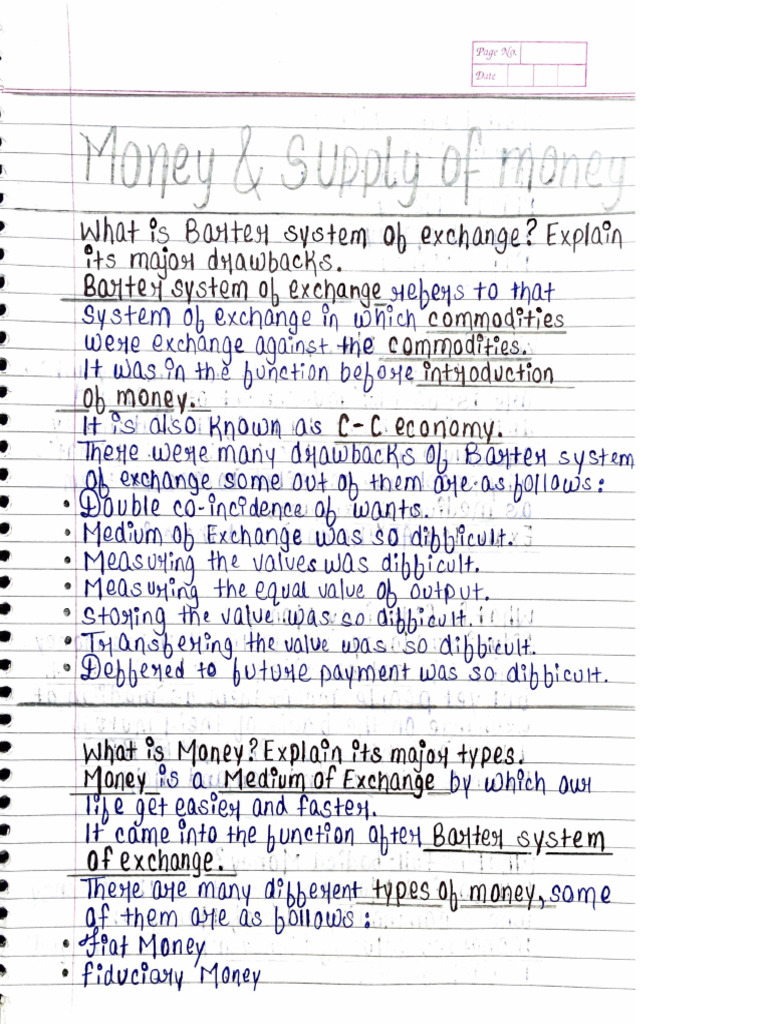 ch-4 Money and Supply of Money | PDF