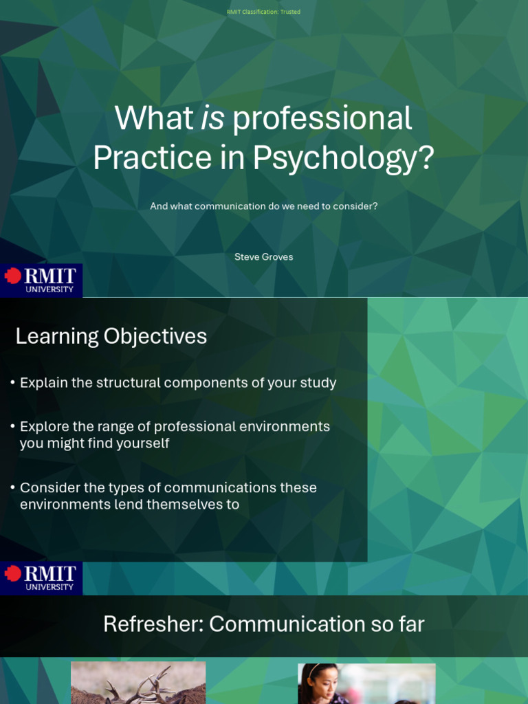Professional Practice in Psychology Guide | PDF | Psychology ...