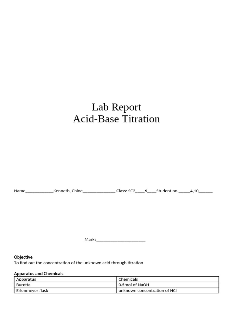 Preparing A Standard Sodium Chloride Solution | PDF | Titration | Chemistry