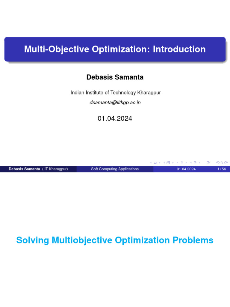 15 EC Multiobjective Optimization | PDF | Mathematical Optimization | Trade Off