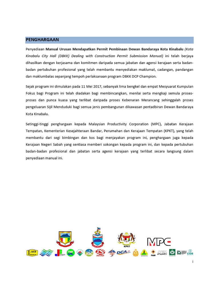Manual Mendapatkan Permit Pembinaan DBKK | PDF