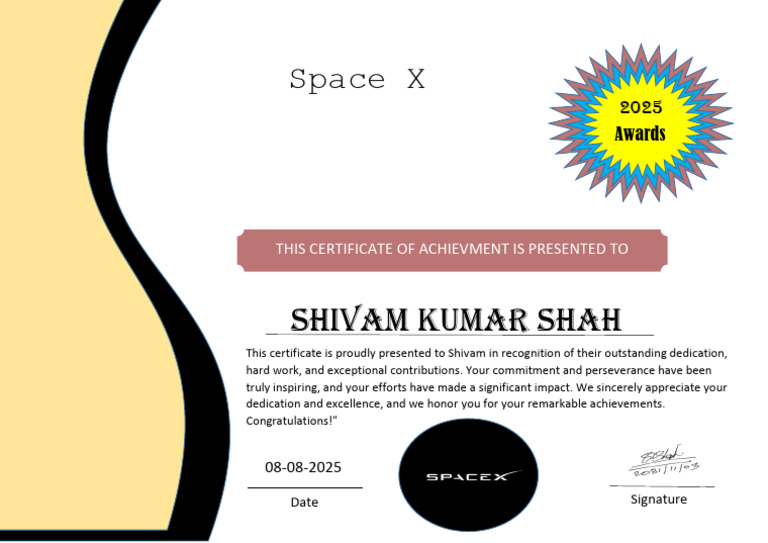 Shivam Certificate | PDF