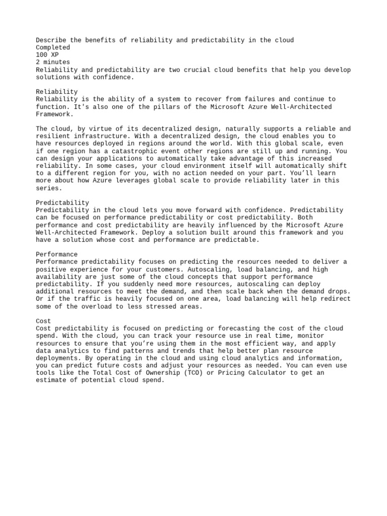 benefits of reliabilit | PDF | Cloud Computing | Reliability Engineering
