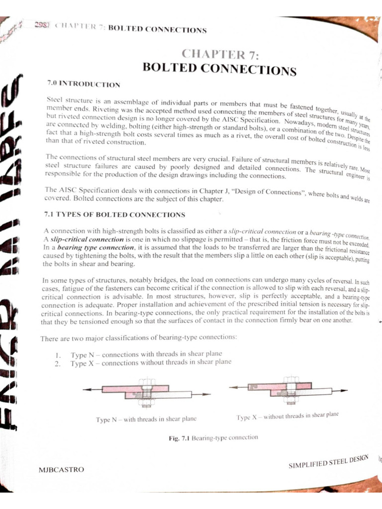 Steel Design Bolted Connections | PDF