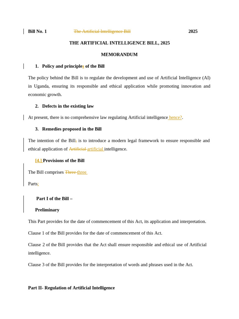 Artificial Intelligence Bill Draft | PDF | Artificial Intelligence | Intelligence (AI) & Semantics