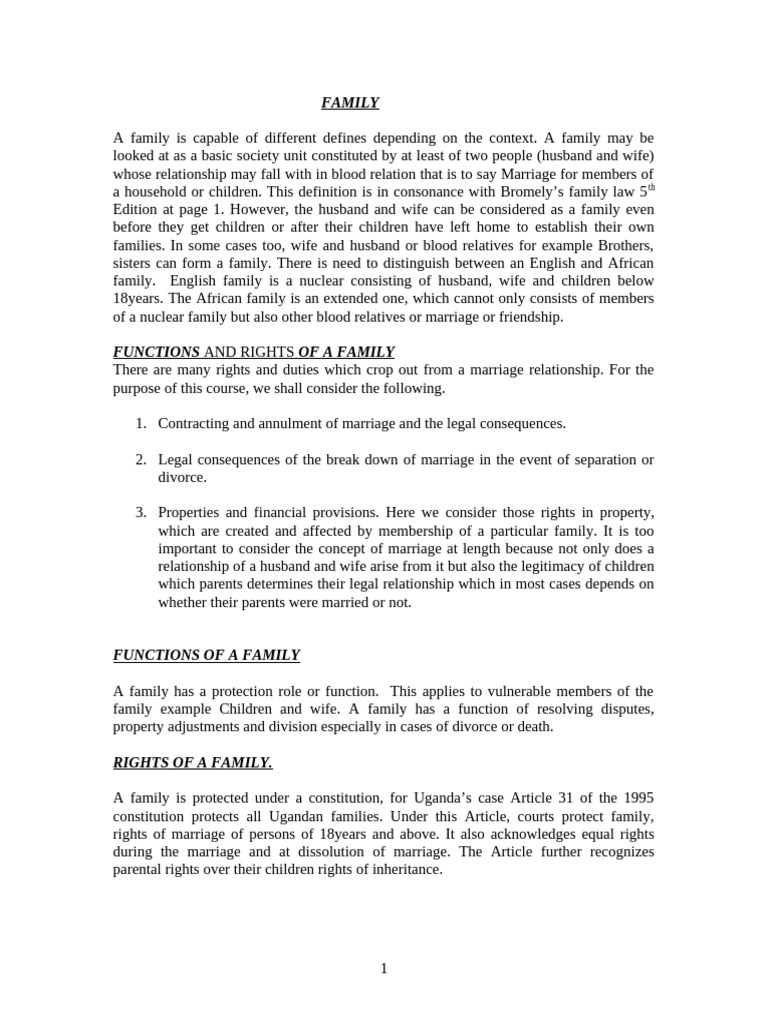 Family Law: Rights and Domicile Explained | PDF | Family | Marriage