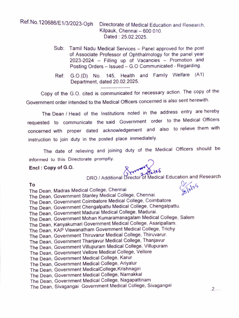 Ophthalmology Promotion Order | PDF