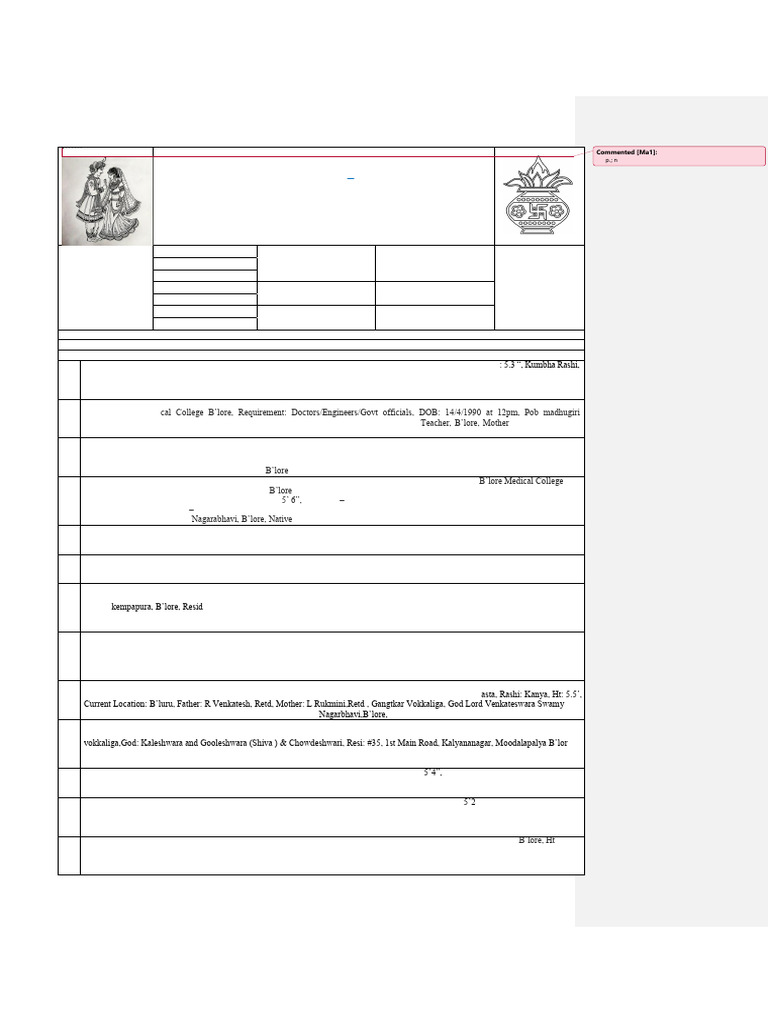 232 Vokkaliga Brides 110225 | PDF | Doctor Of Medicine