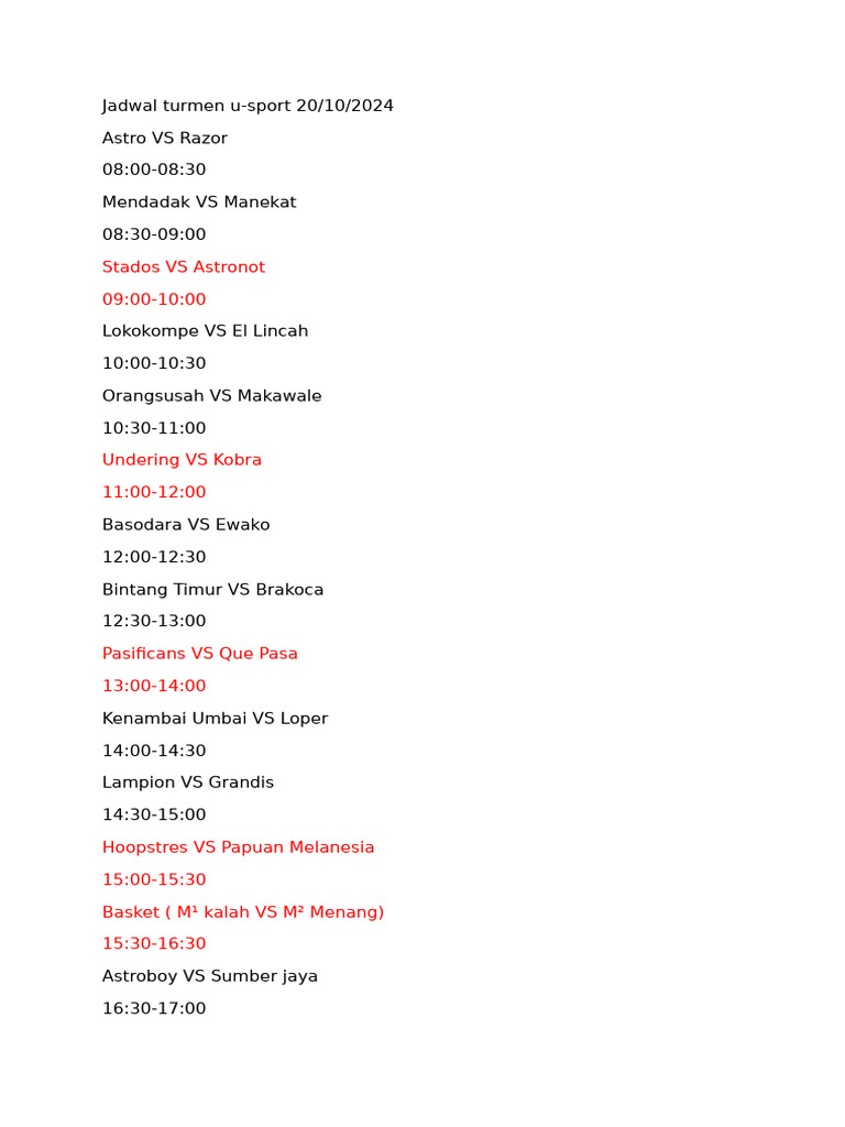 jadwal minggu 3 | PDF