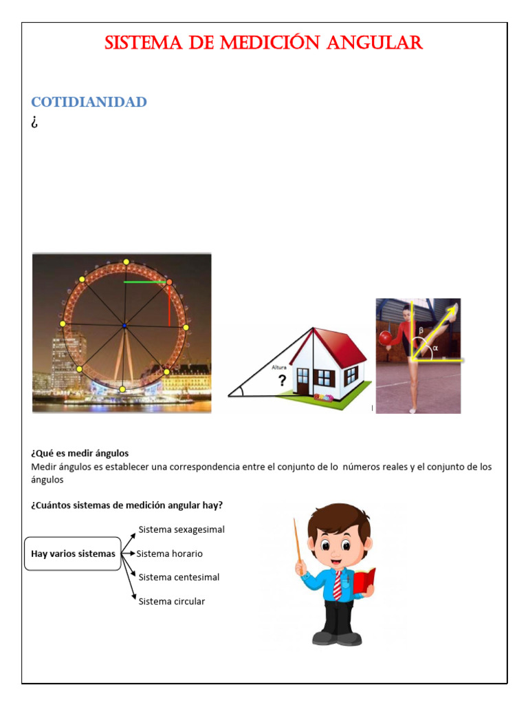Sistema de Medición Angular | PDF | Ángulo | Trigonometría