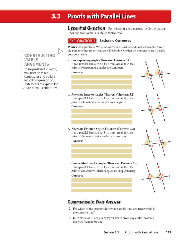 Proving parallel lines | PDF | Theorem | Logic