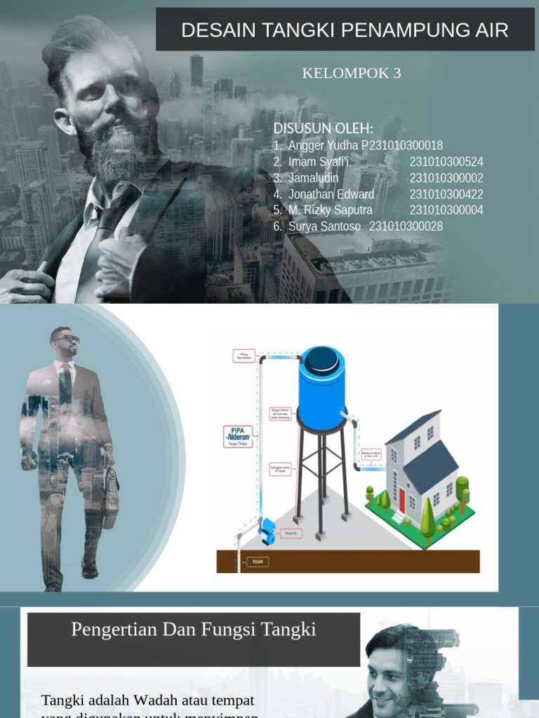 PPT Desain Tangki Penampung Air | PDF