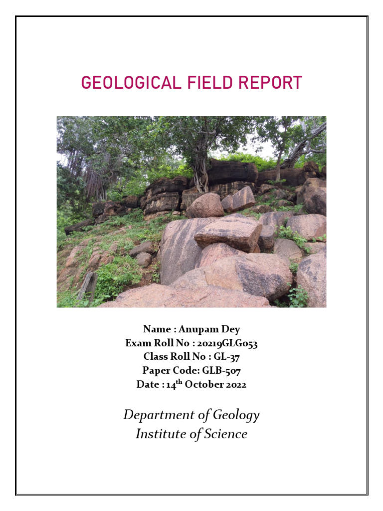 Geological Study of Chitrakoot Region | PDF | Cave | Sedimentary Rock