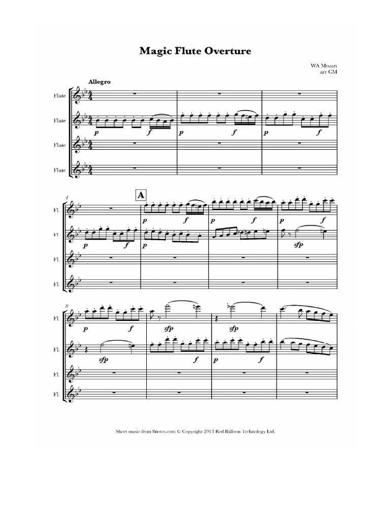 Magic Flute Overture | PDF