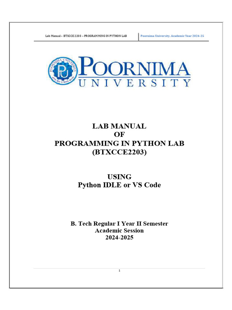 Lab Manual 1ala | PDF | Python (Programming Language) | Fahrenheit