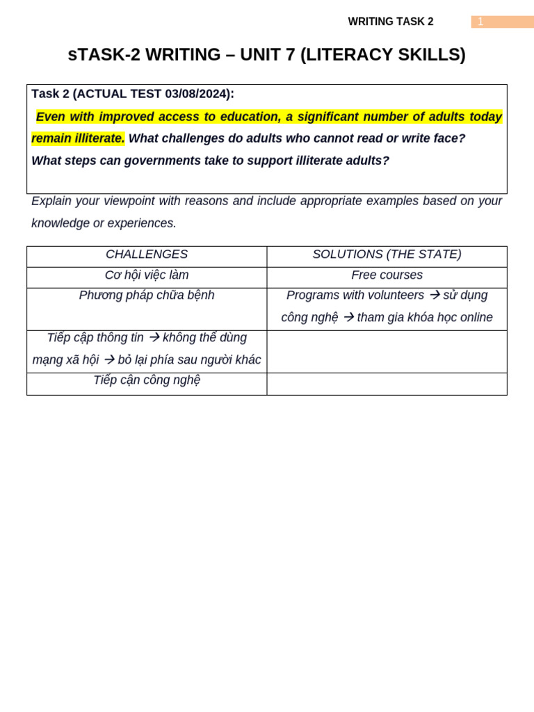 Form No 2 Homework - Unit 7 | PDF