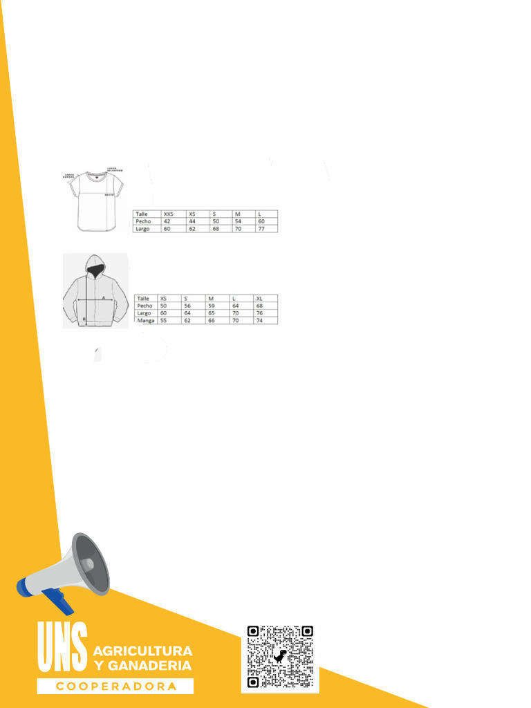 PRECIOS Y TALLES INDUMENTARIA AyG2025 | PDF