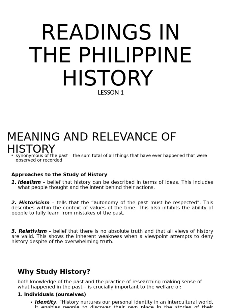 Readings in The Philippine History | PDF | Primary Sources | Analysis