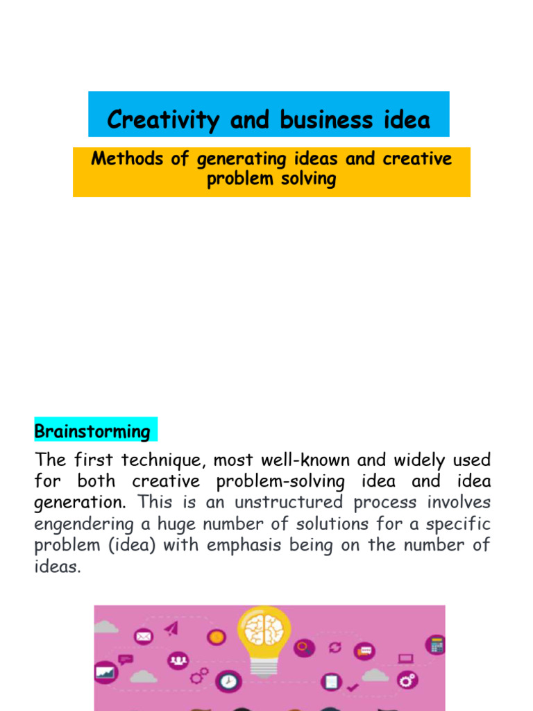 Methods To Generate Ideas | PDF