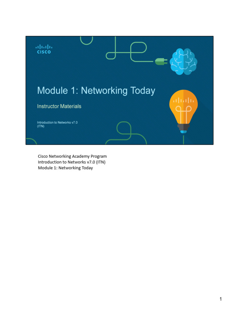 ITN - Module - 1 - With Note | PDF
