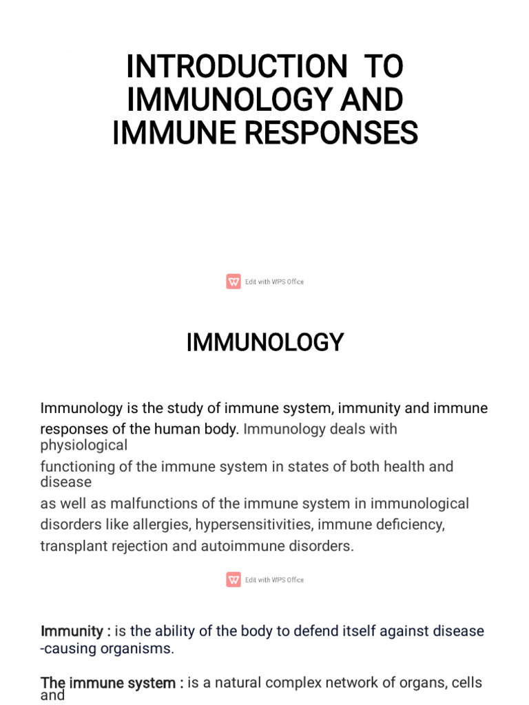 Introduction to Immunology Basics | PDF | Immune System | Adaptive ...