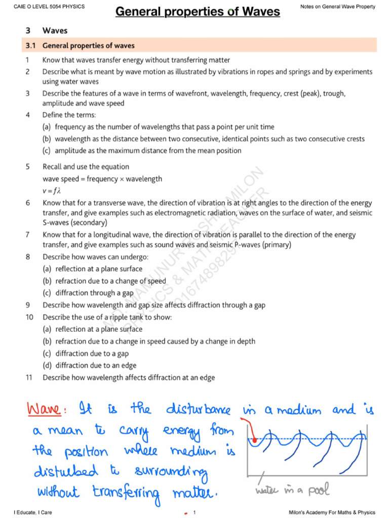 3.1 General Properties of Waves Con | PDF