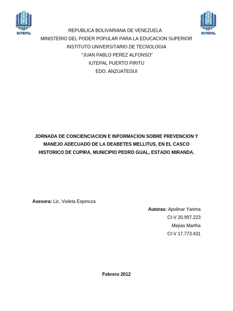 Prevención de Diabetes en Cupira | PDF | Diabetes | Enfermería