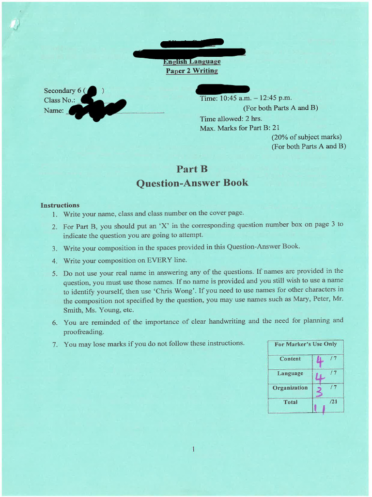 Mock Sample Writing | PDF