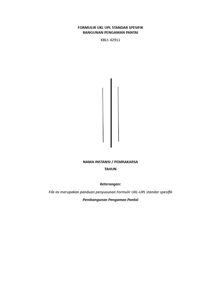 Contoh Format Laporan UKL UPL Dan Hasil Keluaran Pengurusan UKL UPL | PDF