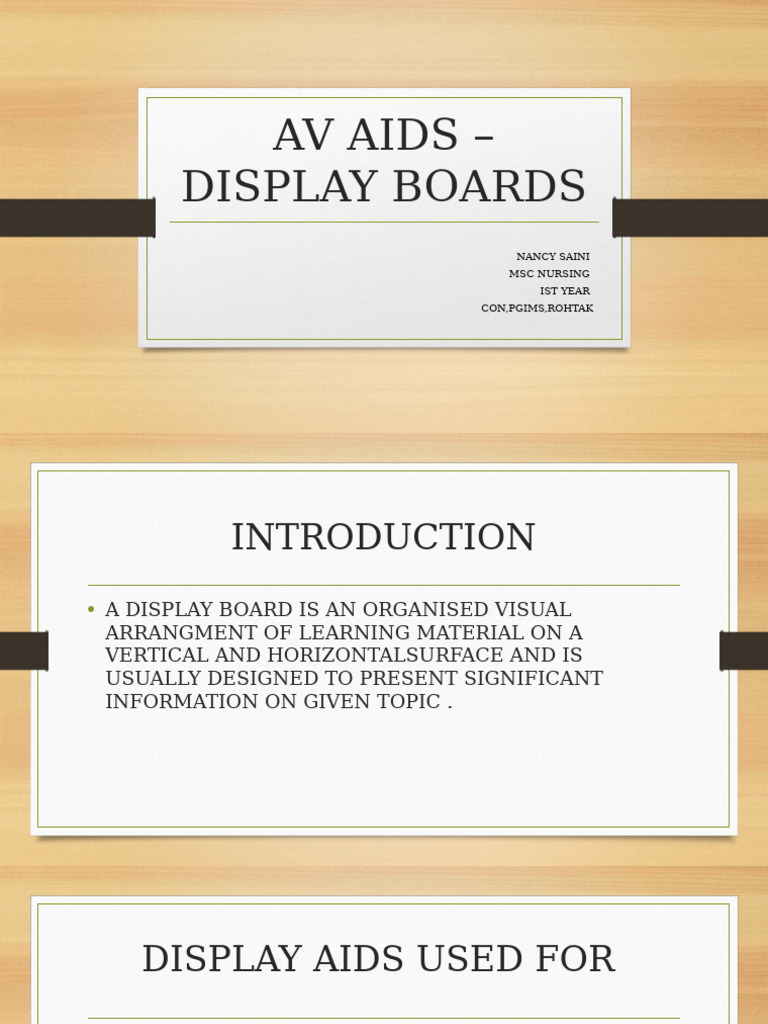 Types of Display Boards in Education | PDF
