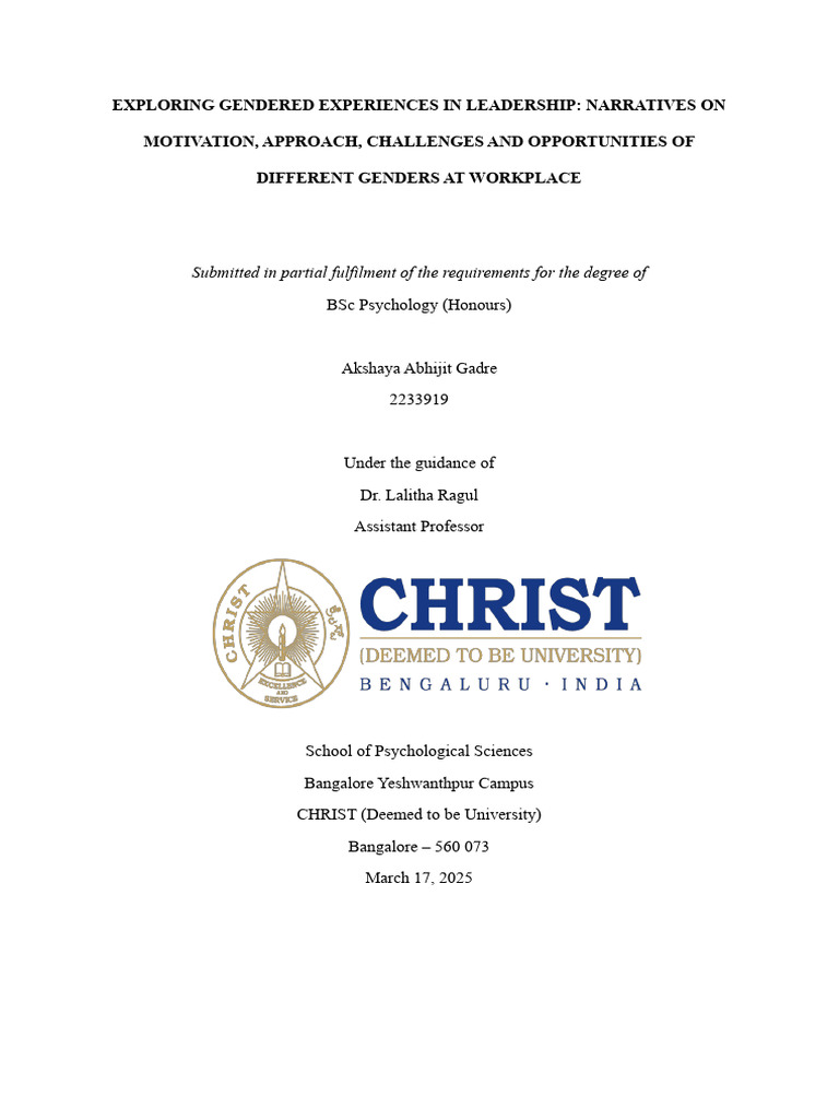 Final Doc Dissertation | PDF | Leadership | Motivation