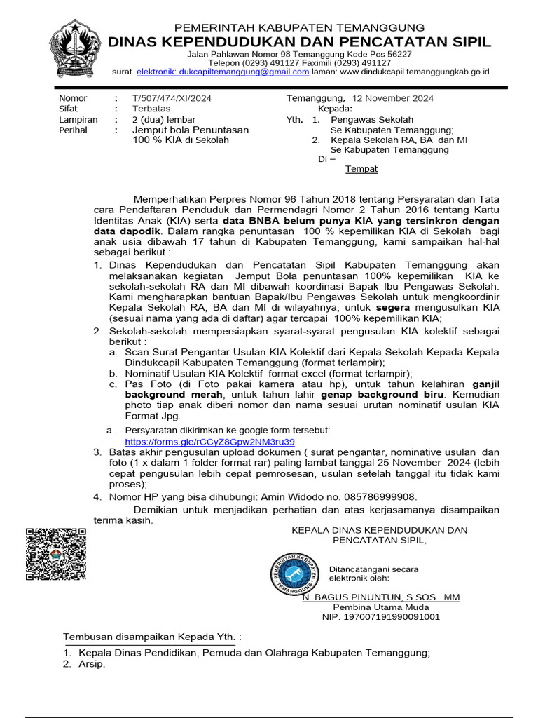 Surat KPD Ka RA BA MI PP Dan Lampiran | PDF