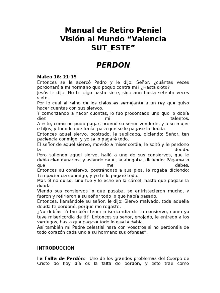 4 Perdon | PDF | Perdón | Pecado