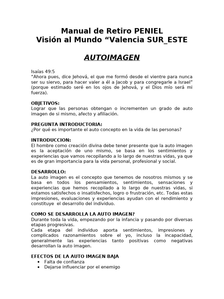 Mejora tu Autoimagen con Fe y Reflexión | PDF | Amor | Dios