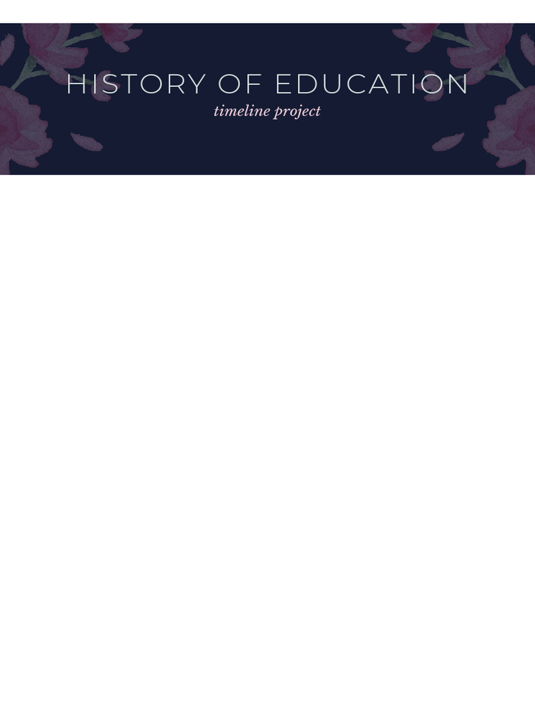 History of Education Timeline | PDF