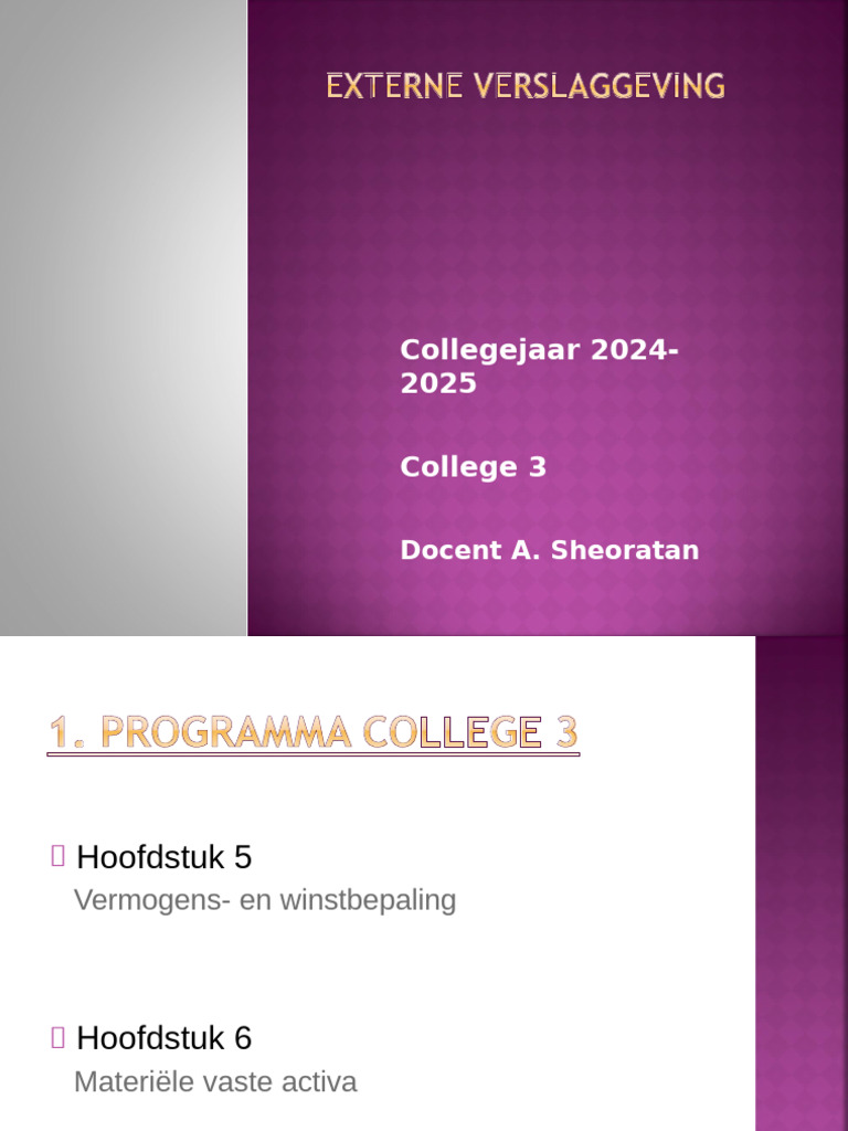 3a. Hoorcollege H5 en 6 | PDF