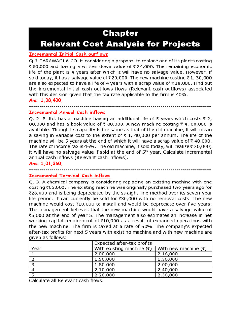 3 Relevant Cost Analysis For Projects - 26680383 - 2025 - 03 - 08 - 14 ...